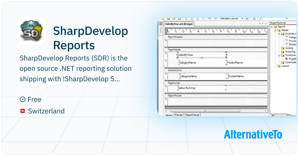 SharpDevelop Reports: (SDR) is the open source | AlternativeTo