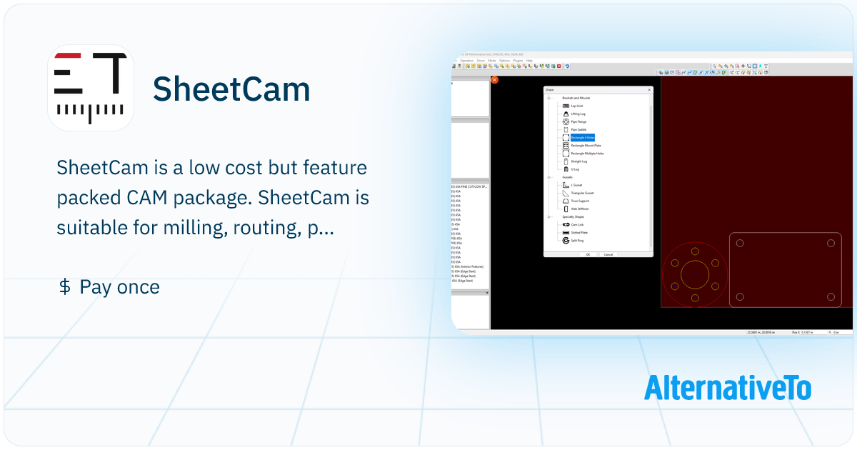 SheetCam: Low cost but feature packed CAM package. | AlternativeTo