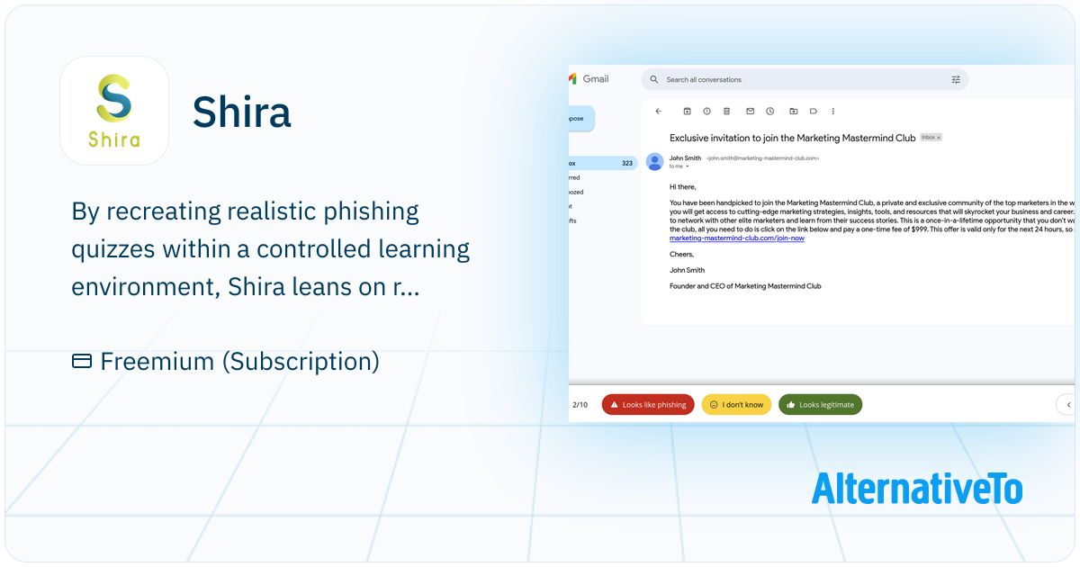 Shira: Anti-phishing training platform that recreates realistic email ...