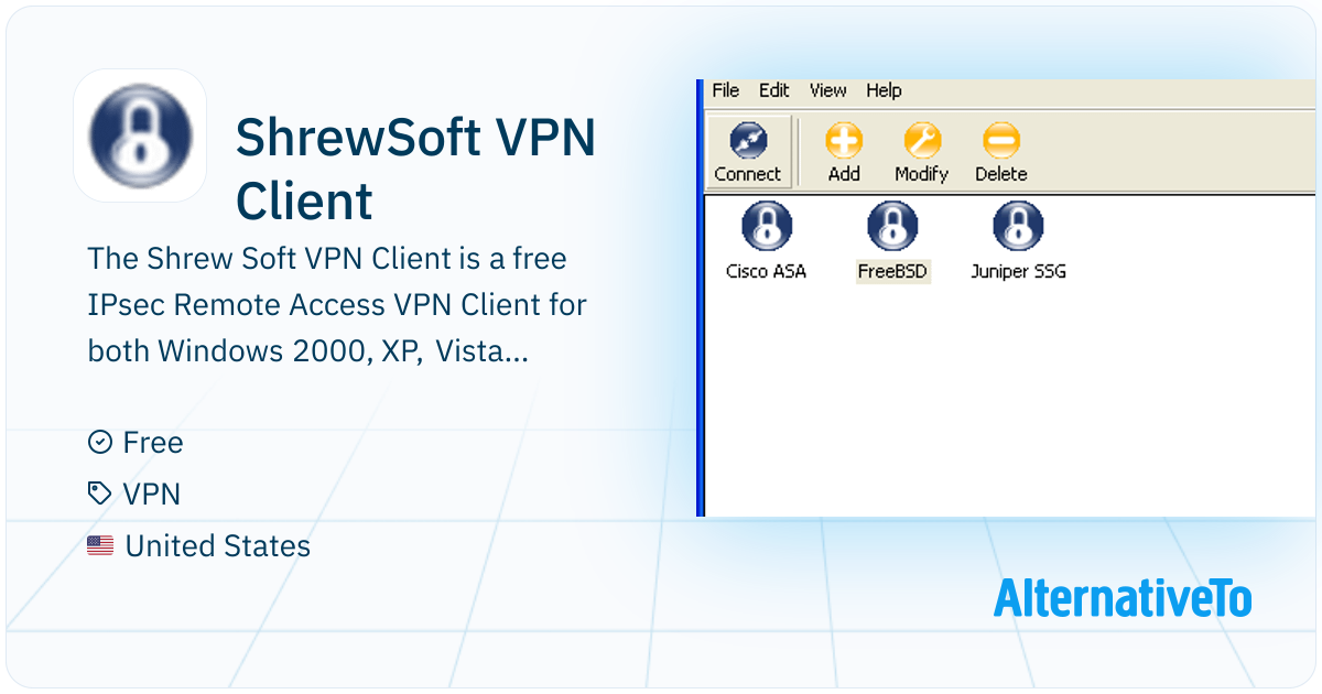 ShrewSoft VPN Client: The Shrew Soft VPN Client is a free IPsec Remote ...