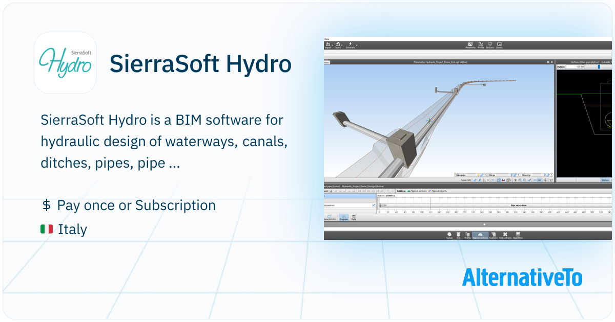SierraSoft Hydro: BIM software for hydraulic design of waterways ...