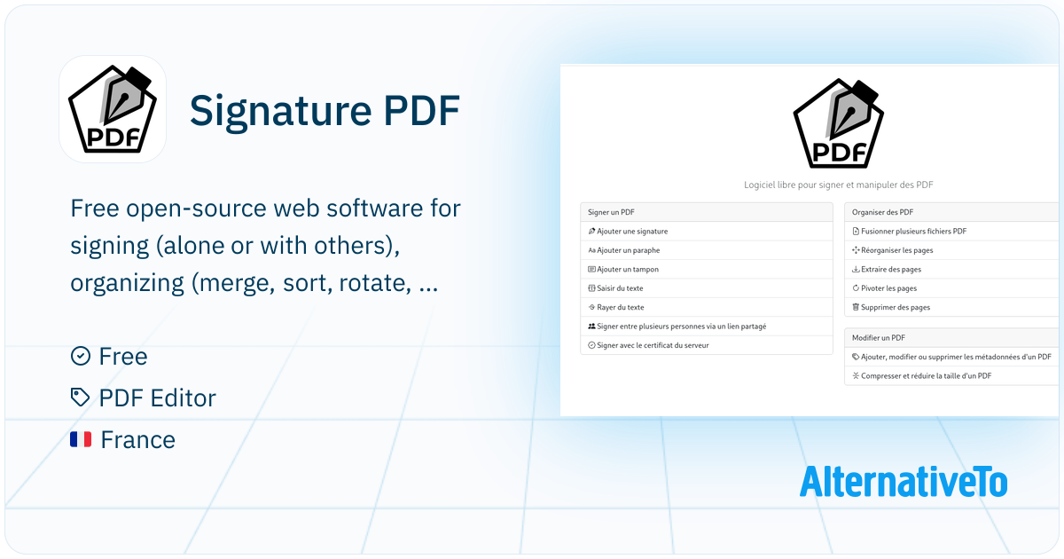 Signature PDF: Free open-source software for signing and manipulating ...
