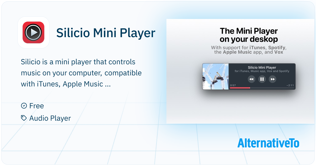 Silicio Mini Player: Desktop music controller that integrates with ...