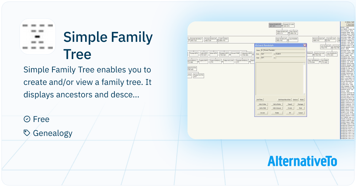 Simple Family Tree: Enables you to create and/or | AlternativeTo