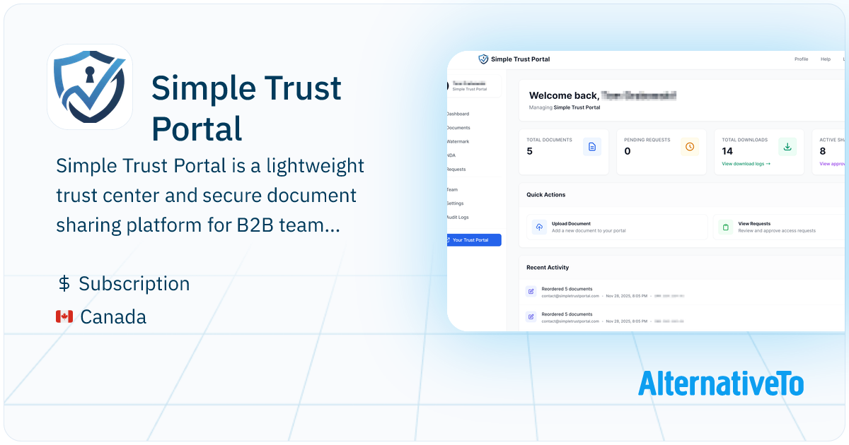 Simple Trust Portal: Lightweight trust portal for securely sharing SOC ...