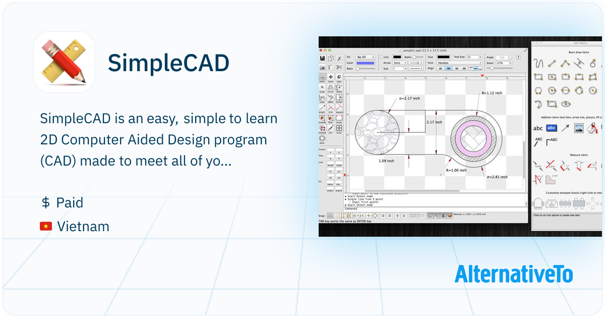 SimpleCAD: Easy, simple to learn 2D CAD made to meet all of your basic ...