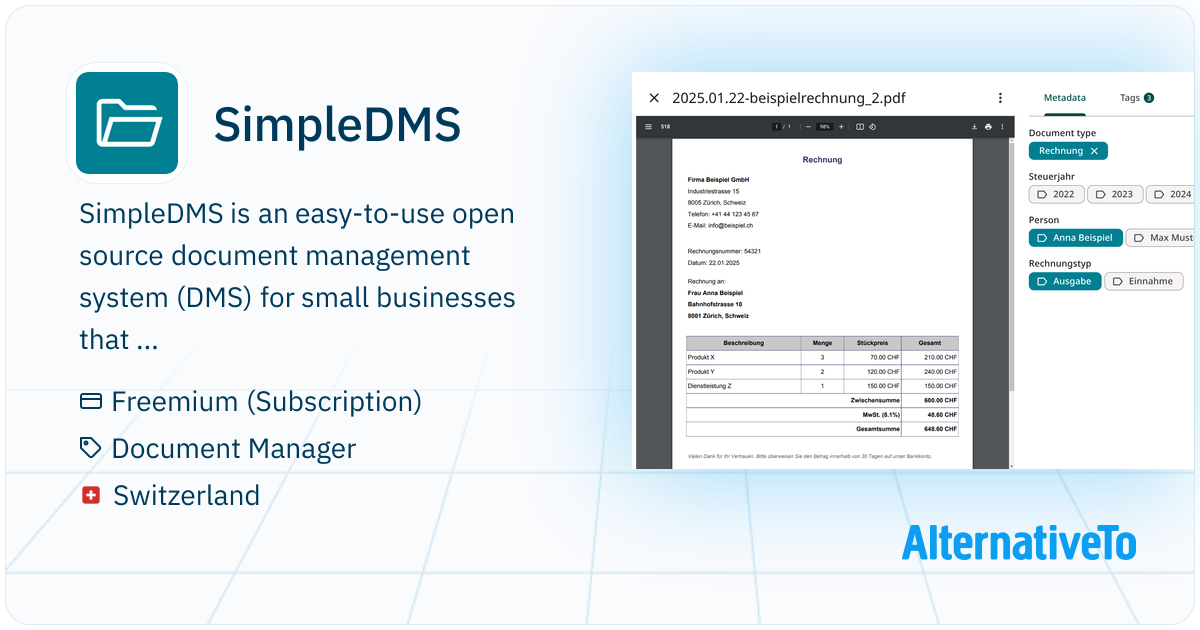SimpleDMS: Open source document management for small businesses ...