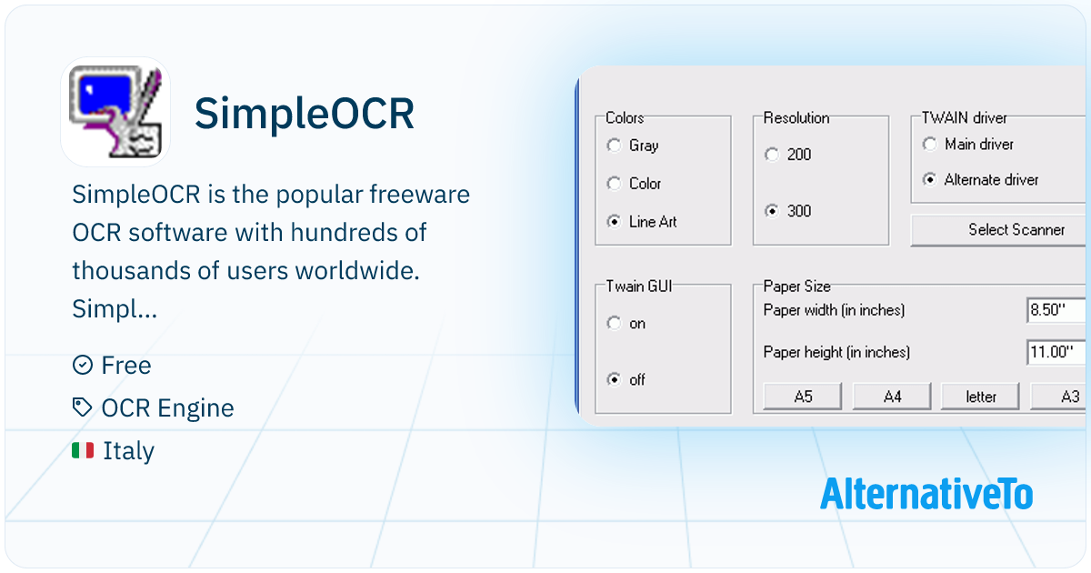 SimpleOCR: The popular freeware OCR software | AlternativeTo