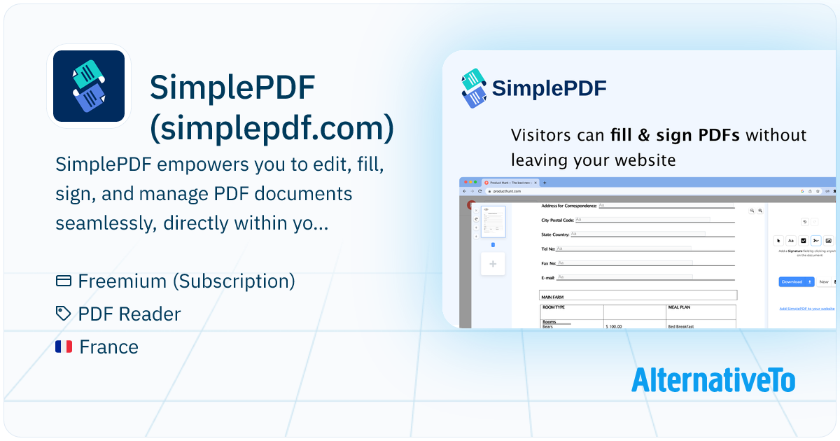 SimplePDF (simplepdf.eu): PDF editing made easy – privacy focused ...
