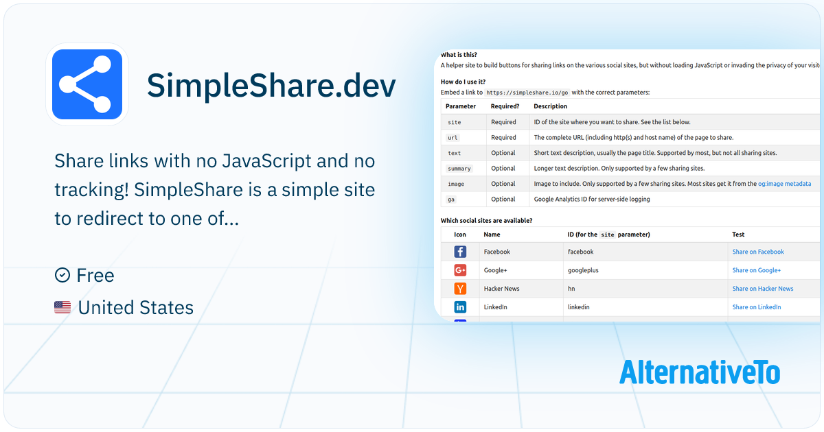 SimpleShare.dev: A helper site to build buttons for sharing links on ...