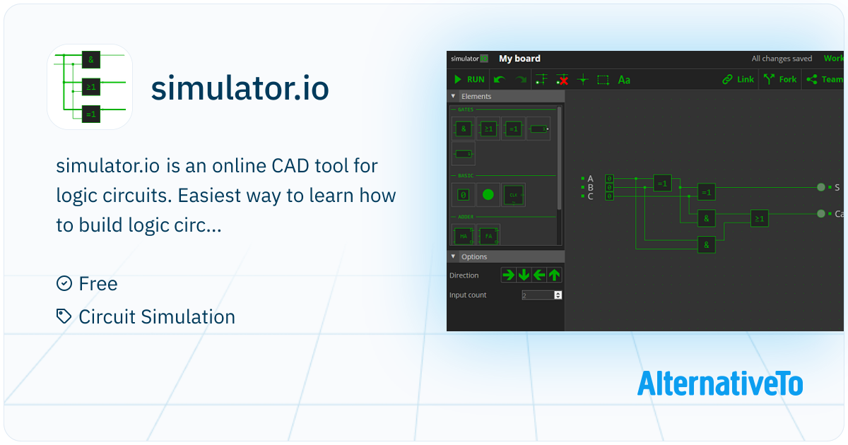 simulator.io: Build and simulate logic circuits | AlternativeTo
