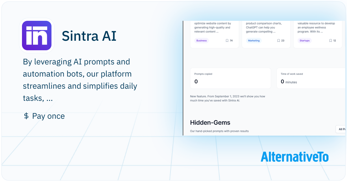 Sintra AI: Simplifies daily tasks with AI-based products, such as 2500 ...