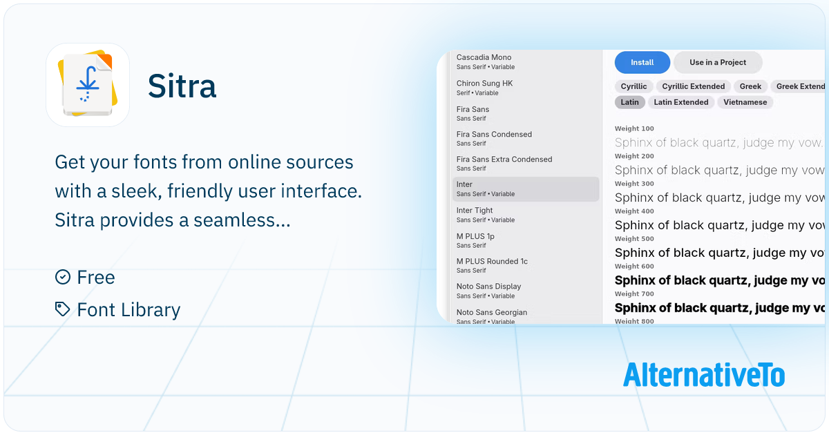 Sitra: Install, preview, and manage Google Fonts with privacy focus ...