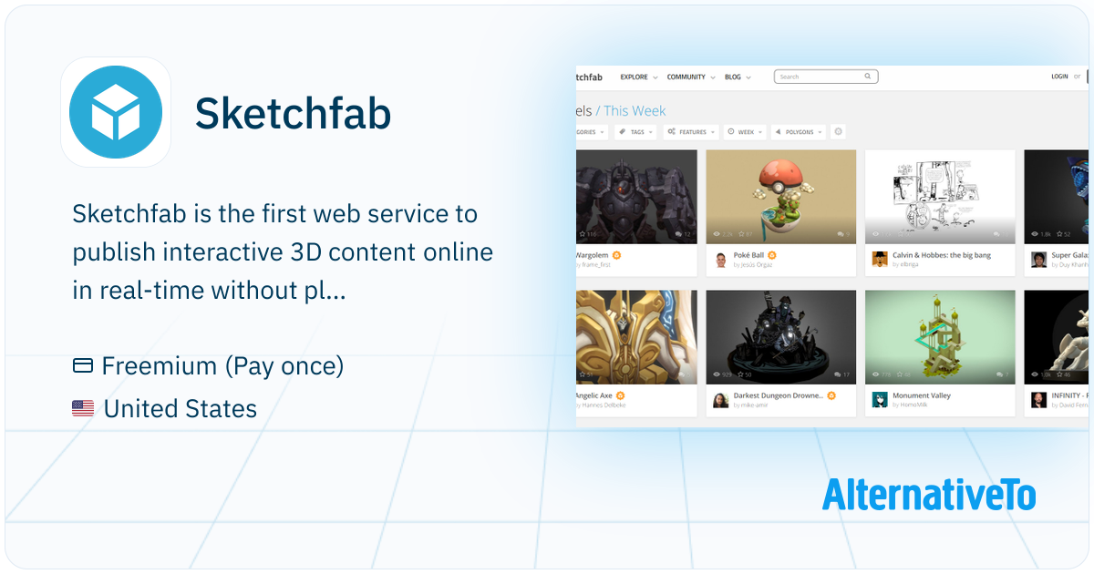 Sketchfab: The first web service to publish | AlternativeTo