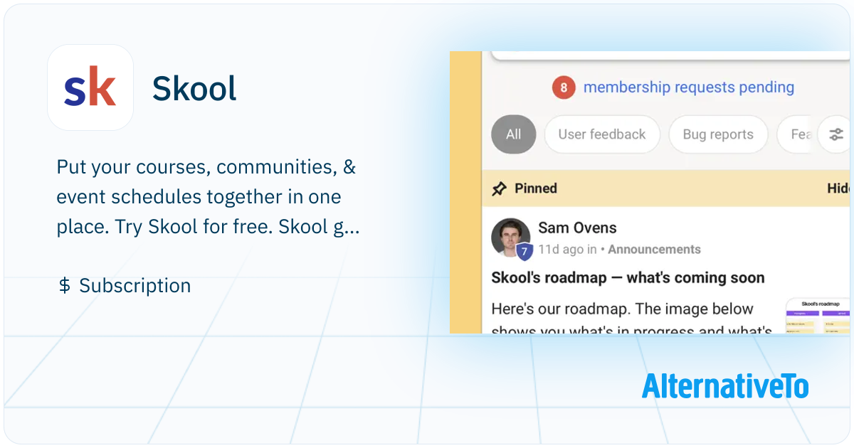 Skool: Put your courses, communities, & event schedules together in one ...