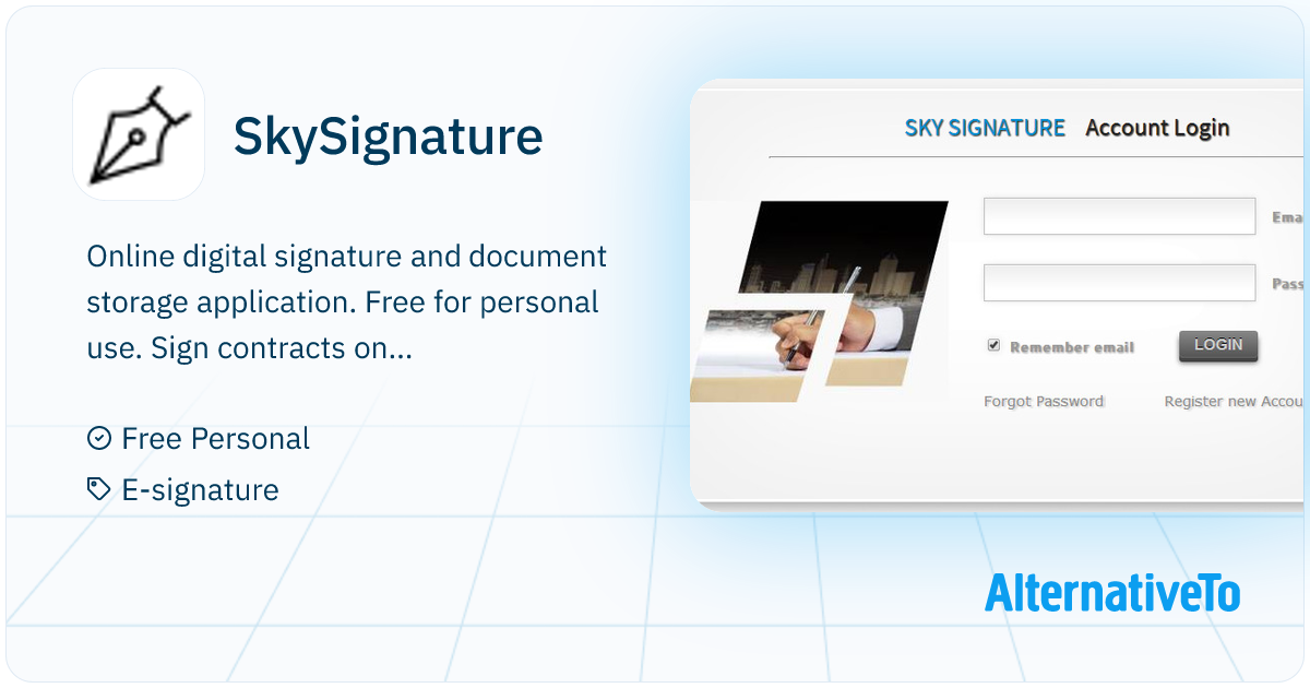 SkySignature: FREE digital signature software with document storage ...