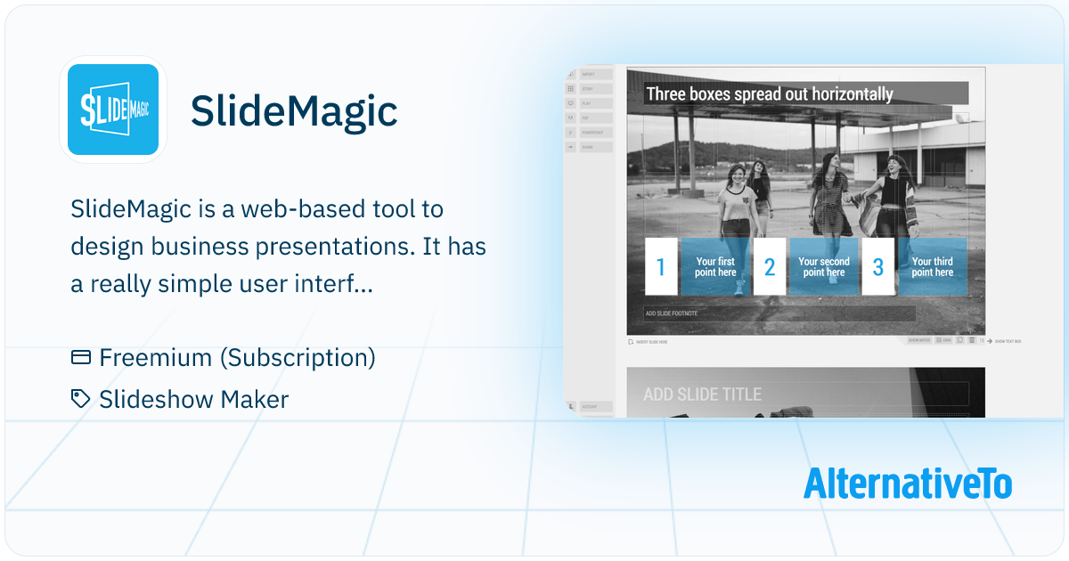 SlideMagic: Web-based tool to design business | AlternativeTo