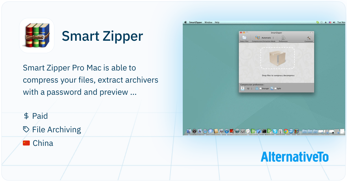 Smart Zipper: Pro for Mac is a professional archiving app, which can ...