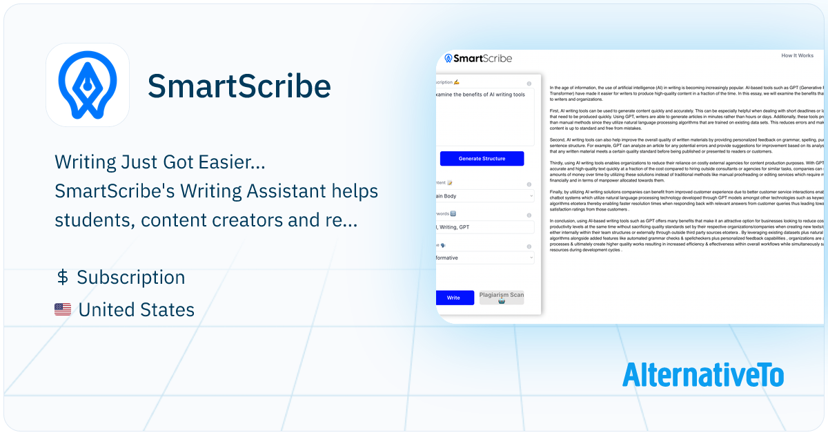 SmartScribe: Helps solve the complexities of writing through the use of ...