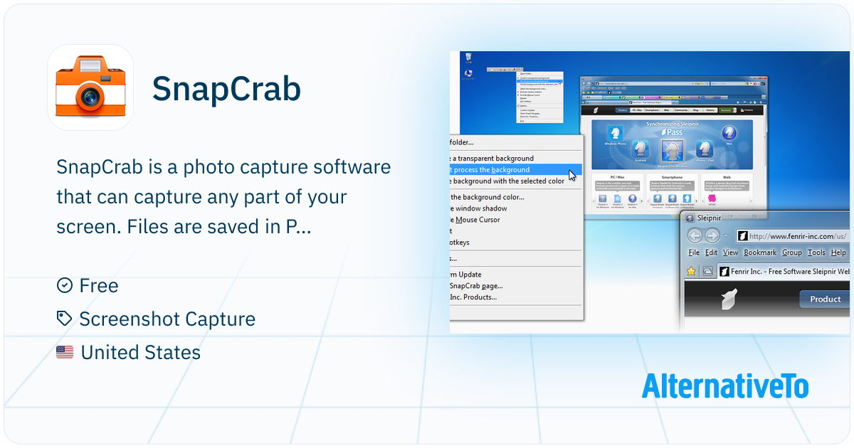 SnapCrab: Photo capture software that can | AlternativeTo