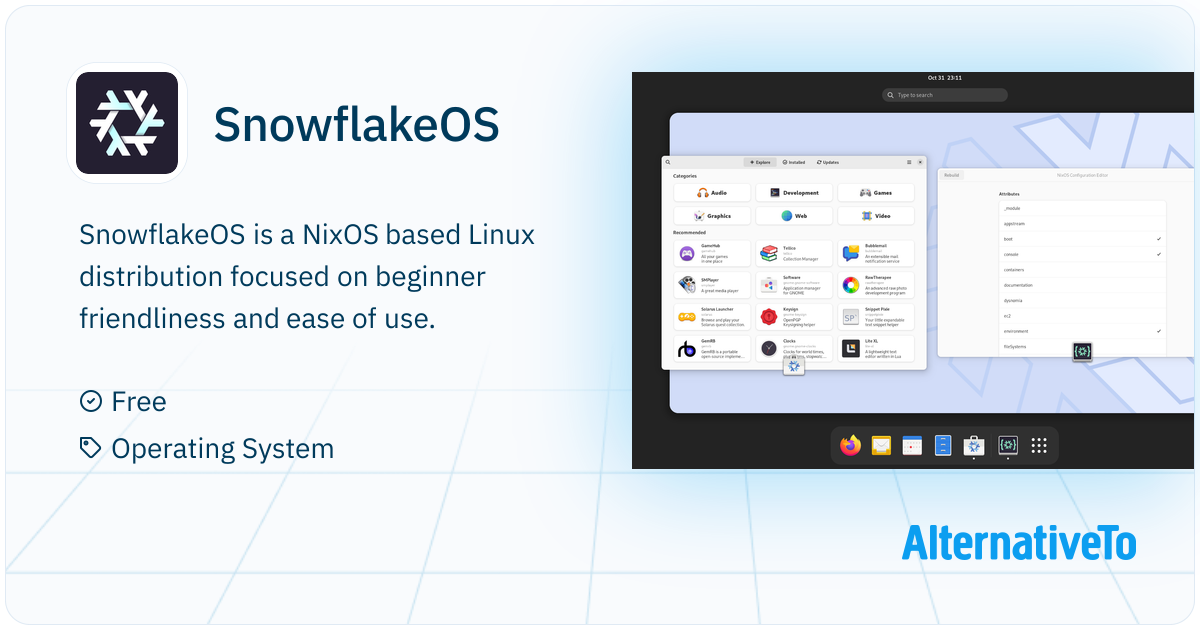 SnowflakeOS: NixOS based Linux distribution focused on beginner ...