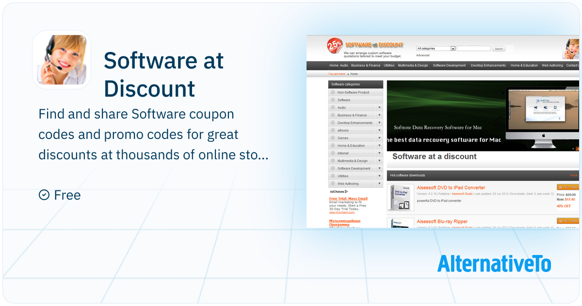 Software at Discount: Find and share Software coupon codes and promo ...