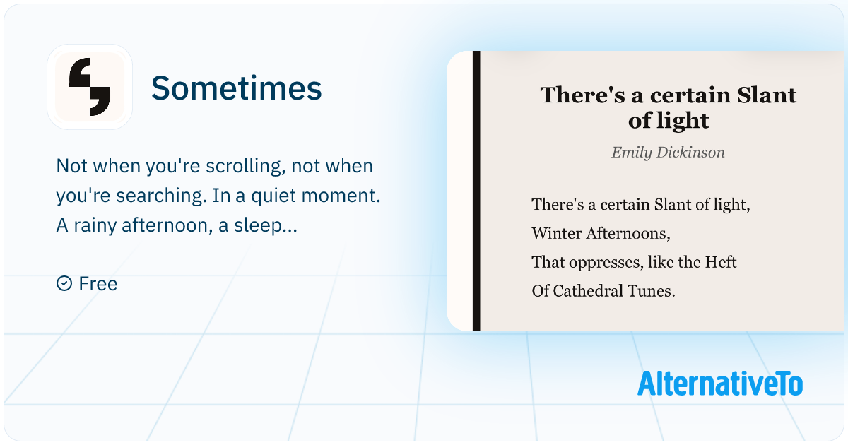 Sometimes: Receive curated poems based on your local weather, season ...