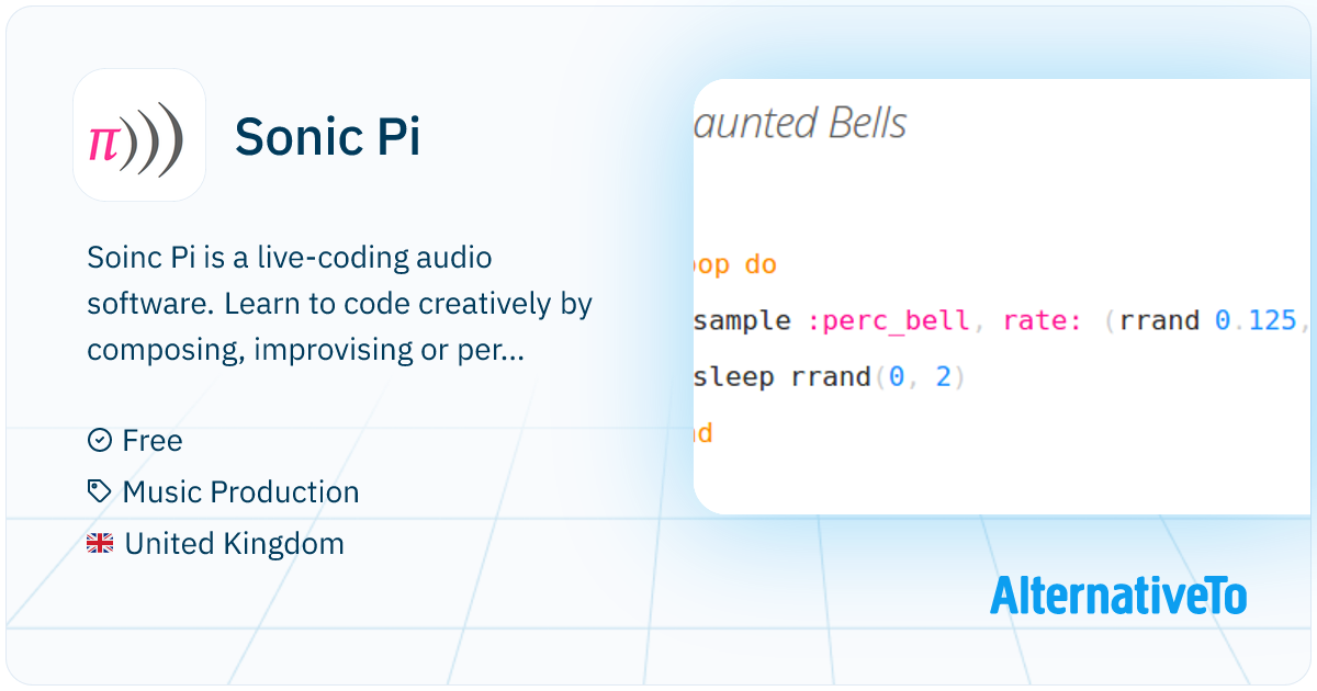 Sonic Pi: The Live Coding Synth for Everyone | AlternativeTo