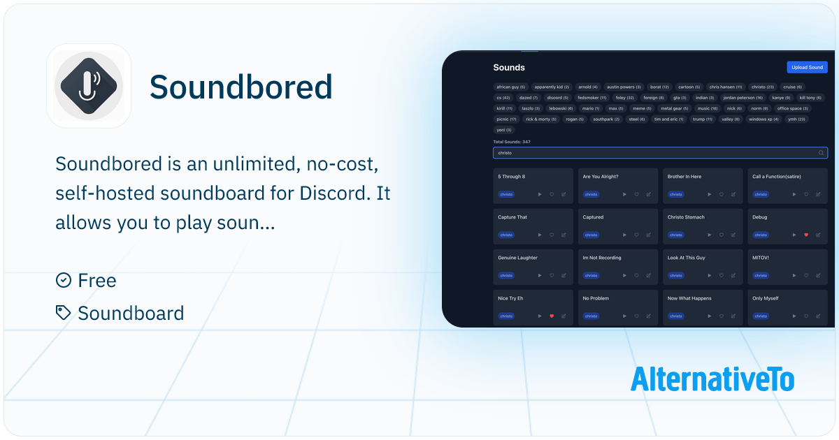 Soundbored: Unlimited, no-cost, self-hosted soundboard for Discord ...
