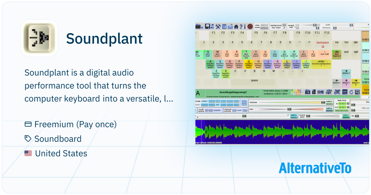 Soundplant: Play sound files with the computer keyboard | AlternativeTo