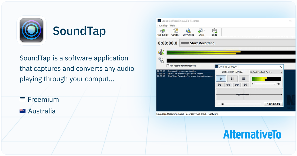 SoundTap: Streaming audio capture program which will convert audio ...