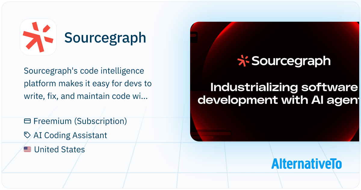 Sourcegraph: Streamline code management with AI tools | AlternativeTo