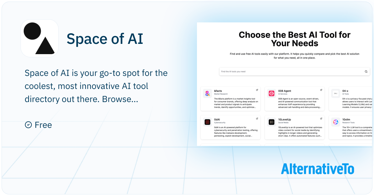 Space of AI: The ultimate AI tool aggregator | AlternativeTo
