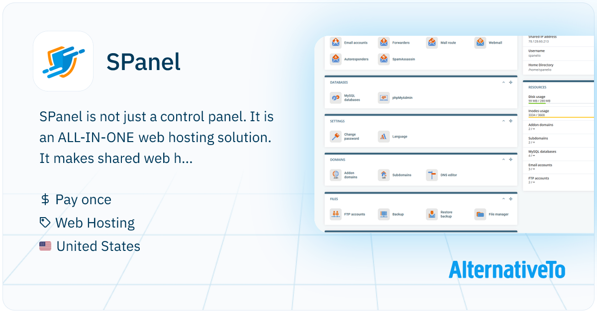 SPanel: “all-in-one” quick and easy replacement for cPanel which will ...