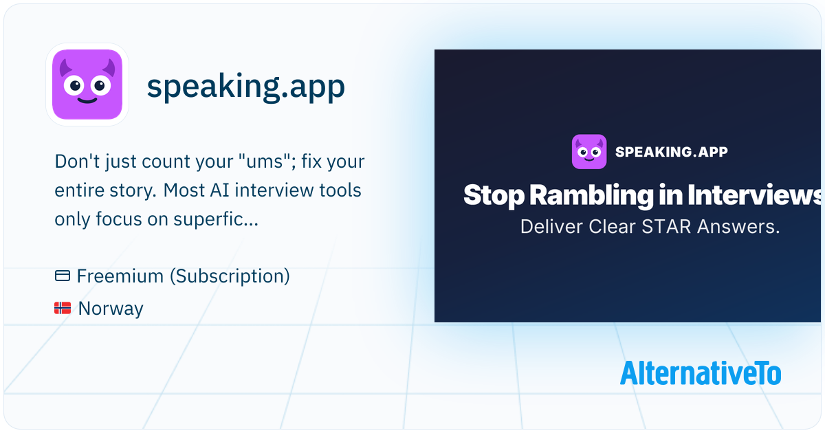 speaking.app: Tracks your 'ums' and pacing, but most importantly, it ...