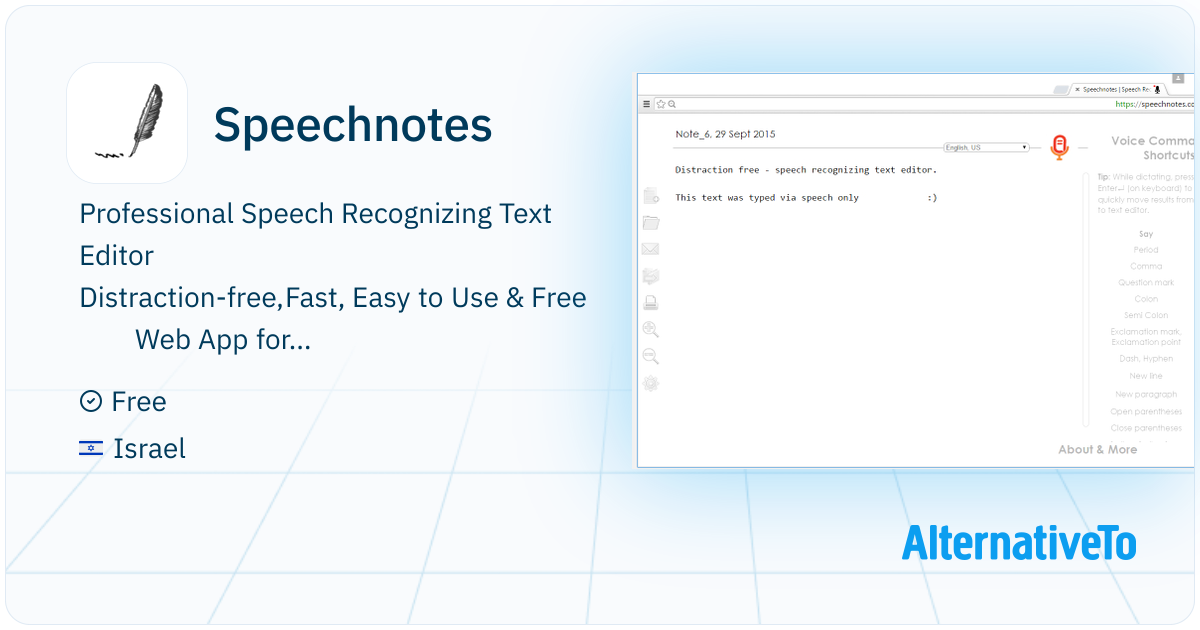 Speechnotes: Dictation Notepad - Free Online Speech Recognition Text ...