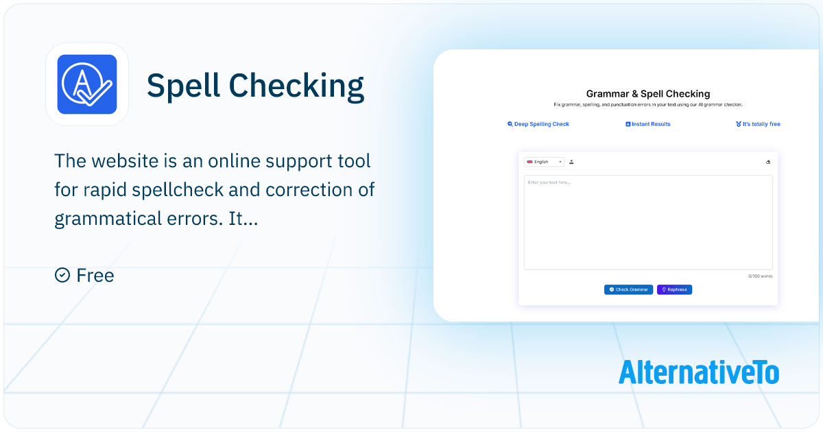 Spell Checking: SpellChecking.net is a free online tool for quick and ...