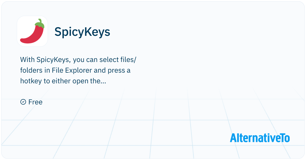 SpicyKeys: Use hotkeys to open, move or copy selected files in File ...