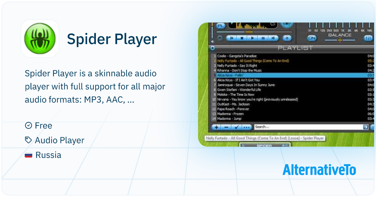 Spider Player: Skinnable audio player with | AlternativeTo
