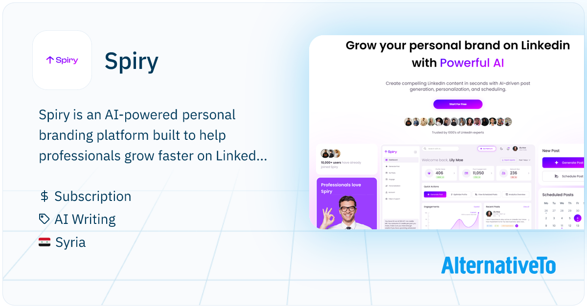 Spiry: AI-powered LinkedIn personal branding platform that helps create ...