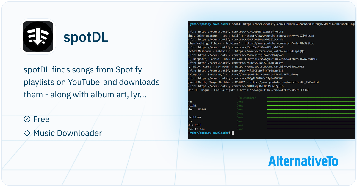 spotDL: Download your Spotify playlists and songs along with album art ...