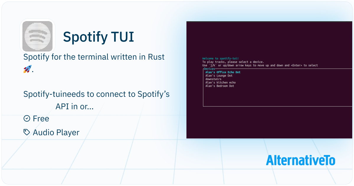 Spotify TUI: A Spotify client for the terminal written in Rust ...