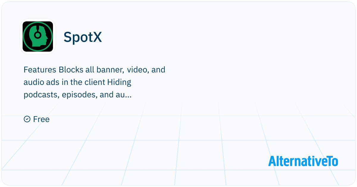 SpotX: Ad-free desktop Spotify | AlternativeTo