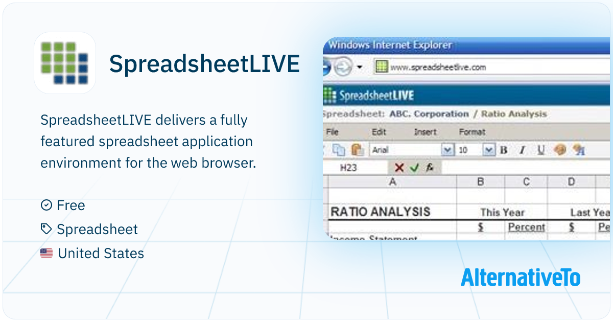 SpreadsheetLIVE: Delivers a fully featured | AlternativeTo