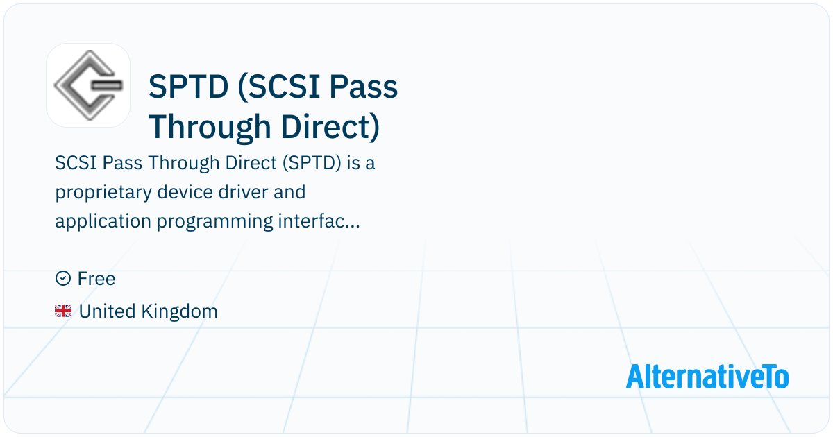 SPTD (SCSI Pass Through Direct): SCSI Pass Through Direct (SPTD) is a ...