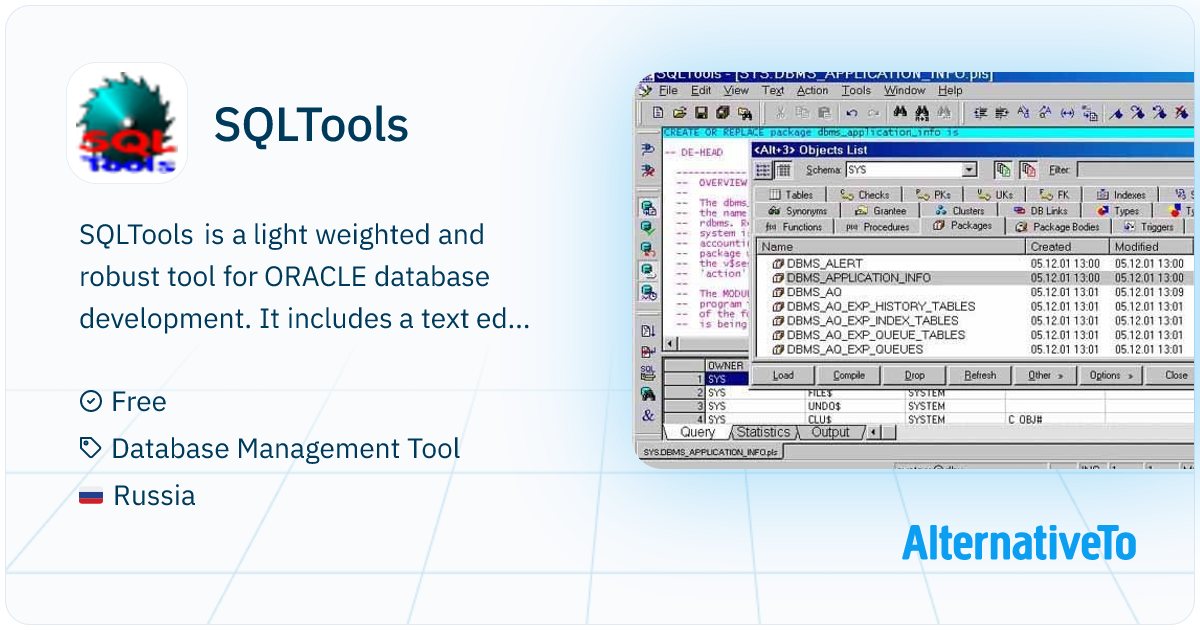 SQLTools: Light weighted and robust tool for | AlternativeTo