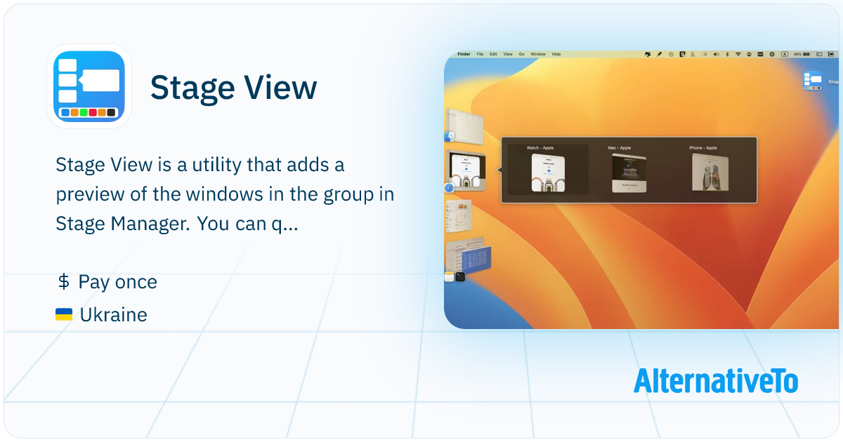 Stage View: Utility that adds a preview of the windows in the group in ...