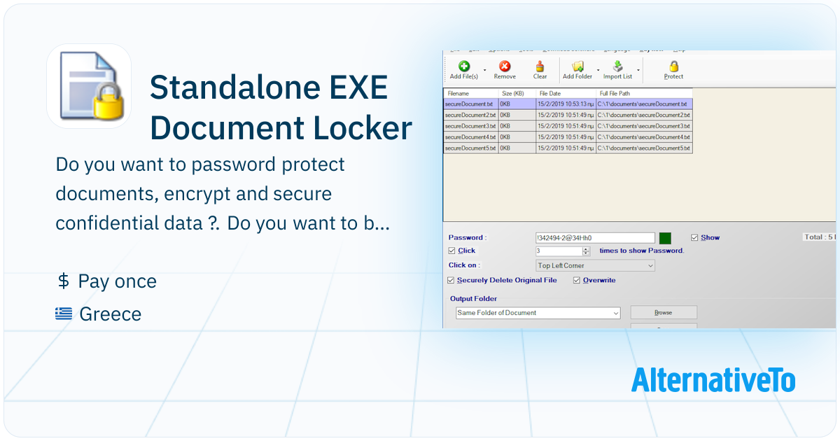 Standalone EXE Document Locker: - Password Protect documents and ...