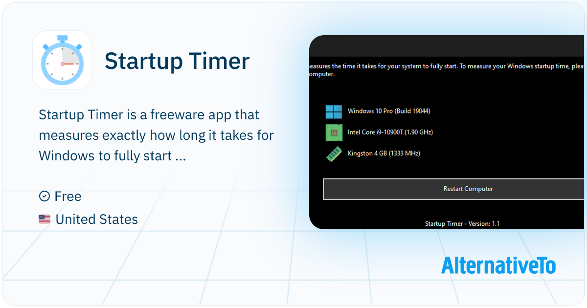 Startup Timer: Measures Windows boot time and shows which apps slow it ...