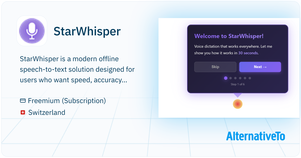 StarWhisper: Fast, privacy-focused offline speech-to-text tool for ...